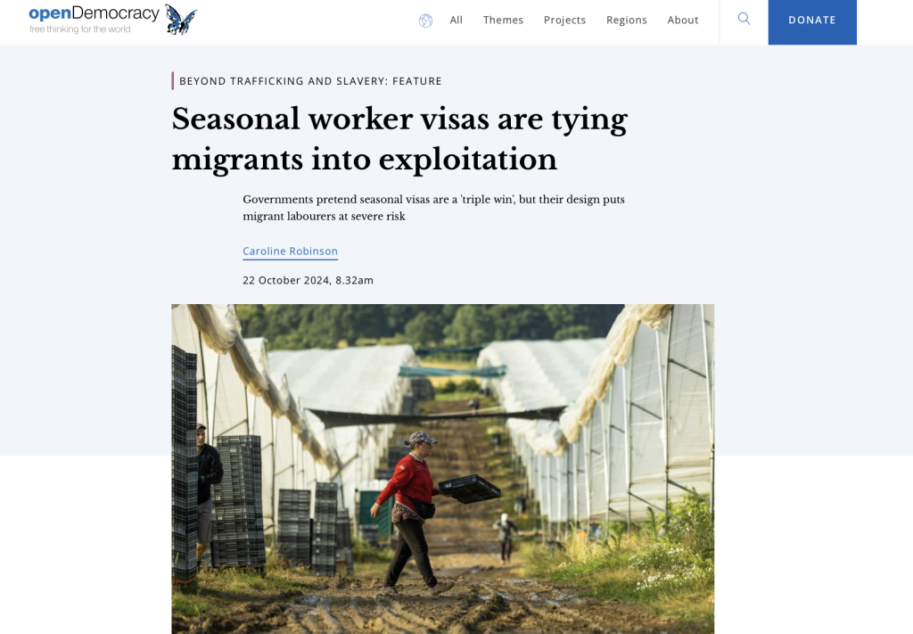 New article series on temporary migration programmes and risks of ...